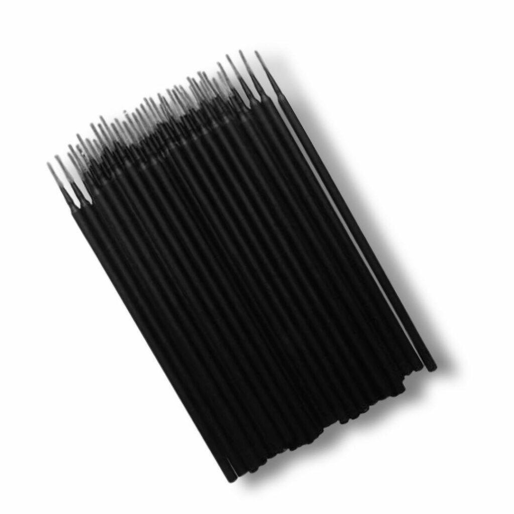 Microbrushes 100 stuks - Navulling (black-long) - Brand Lashes